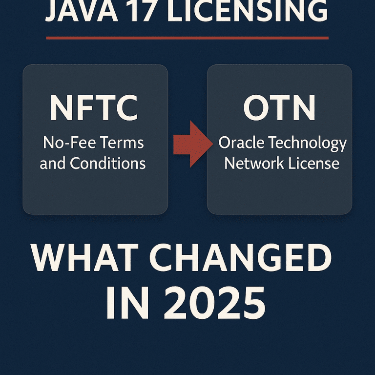 Java 17 Licensing – NFTC vs. OTN and What Changed in 2025