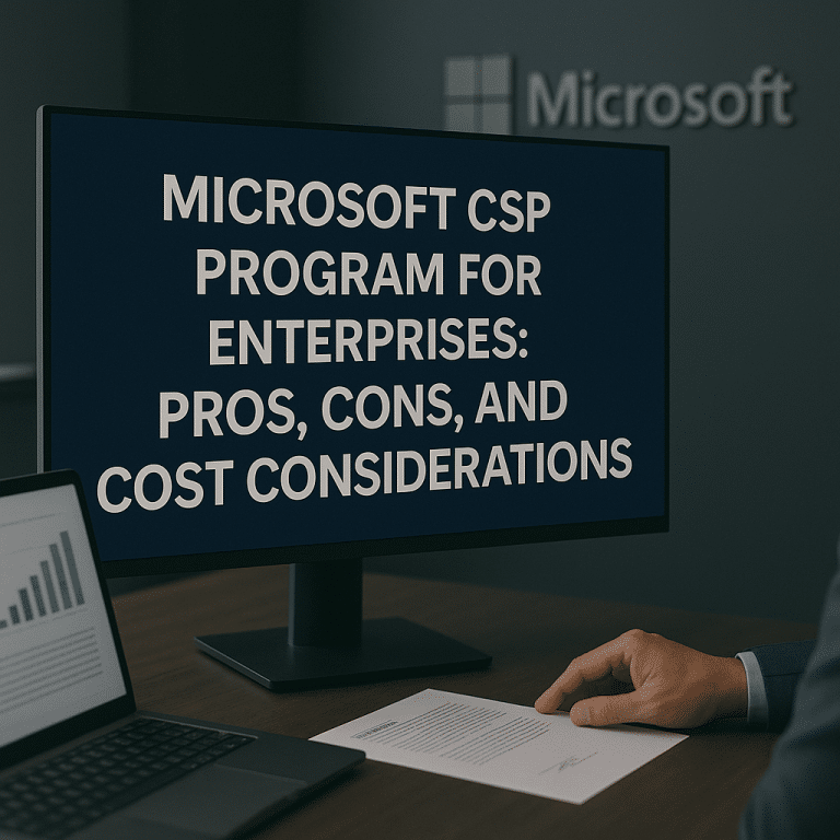 Microsoft CSP Program for Enterprises: Pros, Cons, and Cost Considerations