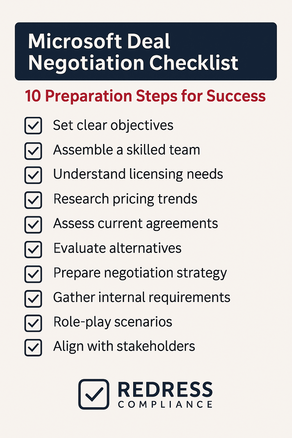 Microsoft Deal Negotiation Checklist: 10 Preparation Steps for Success